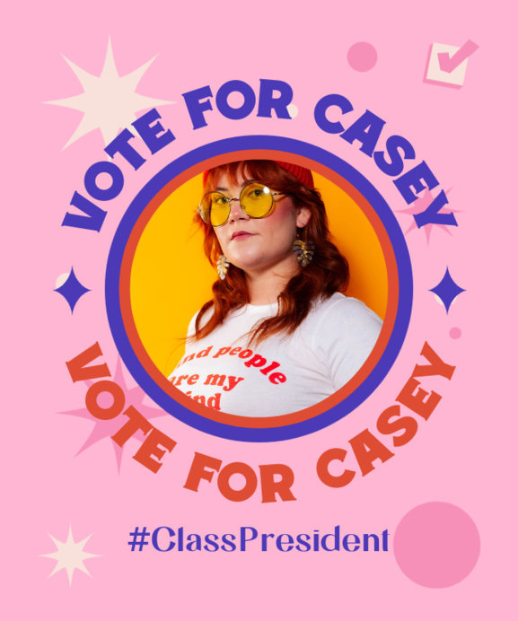 Placeit - Electoral T-Shirt Design Generator to Vote for Class President