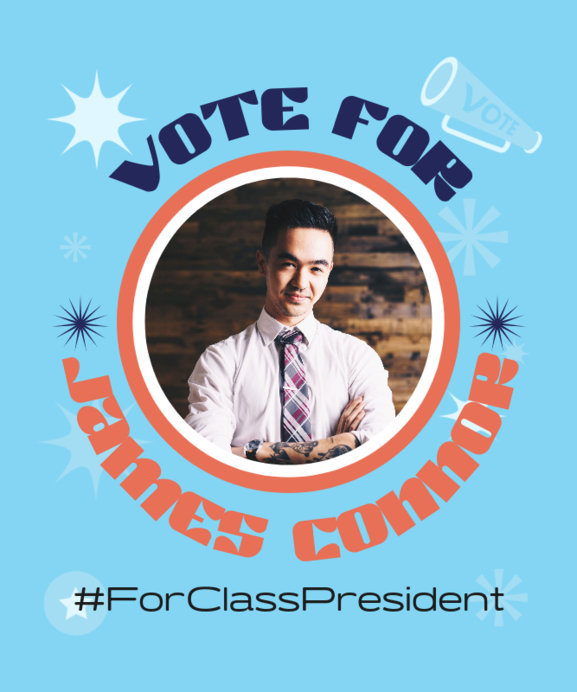 Placeit - Politics T-Shirt Design Creator for a Class President Campaign