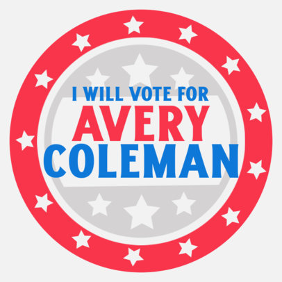 Placeit - Election-Themed Sticker Design Maker to Vote for a Candidate