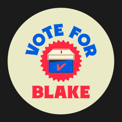 Placeit - Sticker Design Generator with a Ballot Box Graphic and a Vote ...