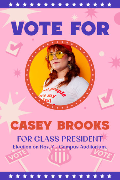 Placeit - Electoral Poster Design Generator to Vote for Class President