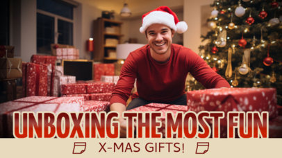 Placeit - YouTube Thumbnail Creator for a Christmas Gifts Unboxing Vlog