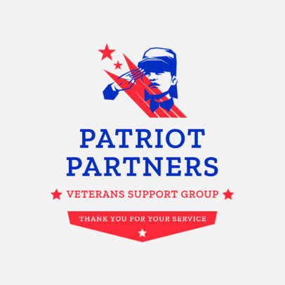 Placeit - Logo Maker for a Veterans Support Group With a Patriotic Graphic
