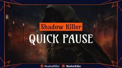 Placeit - Quick-Pause Twitch Screen Template Inspired by Assassin's Creed