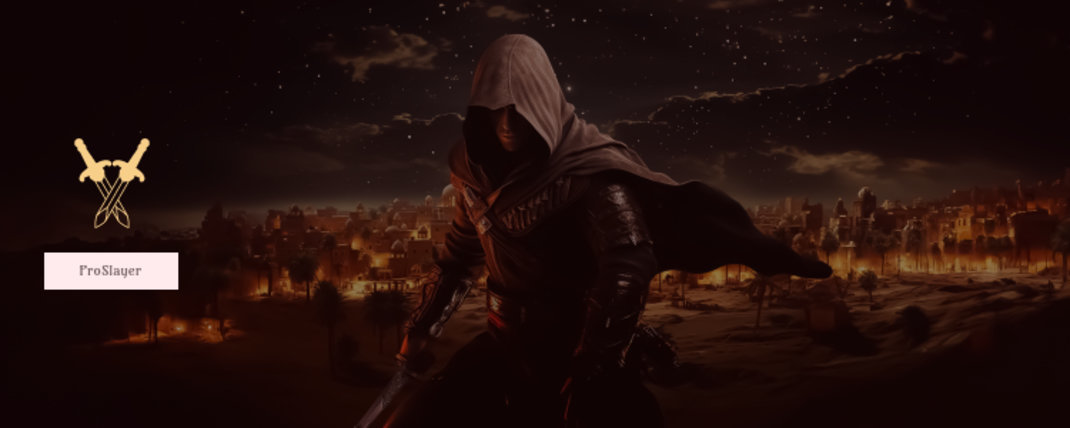 Placeit - Twitch Profile Banner Template Inspired by Assassin's Creed