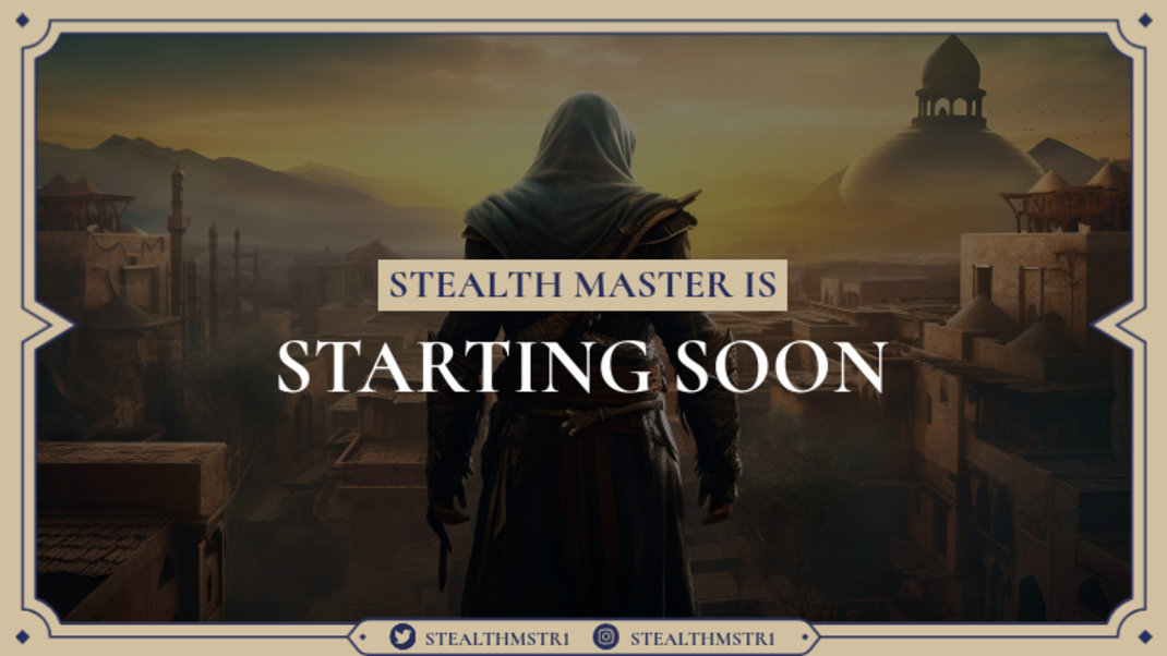 Placeit - AI-Themed Twitch Screen Generator Inspired by Assassin's Creed