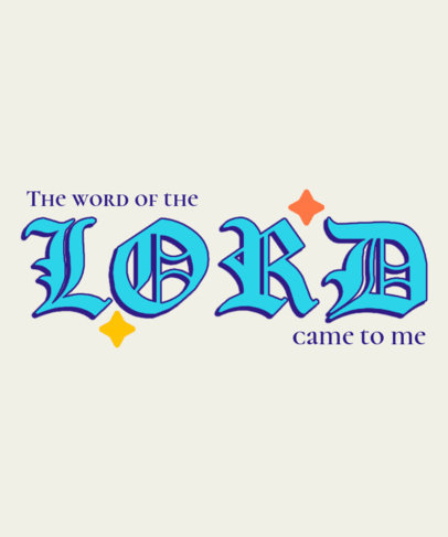 Placeit - Modern T-Shirt Design Template Featuring a Christian-Themed ...