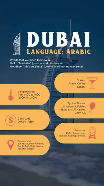 Placeit - Instagram Story Creator with Useful Facts About Dubai's Culture