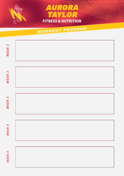 Placeit - Planner Design Creator for a Weekly Workout Program