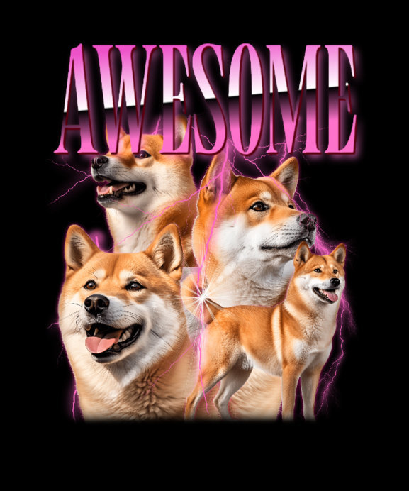 Placeit - T-Shirt Design Template Featuring Shiba Inu Illustrations ...