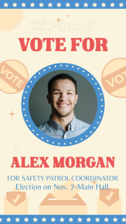 Placeit - Instagram Story Video Creator for a Voting Campaign Event