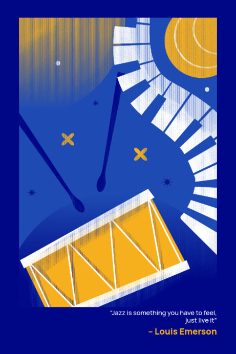 Placeit - Music-Themed Poster Design Maker Featuring a Jazz Quote