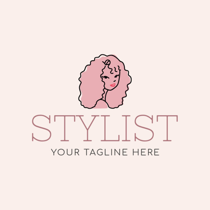 Placeit - Logo Maker for a Hair Stylist with Minimalist Design