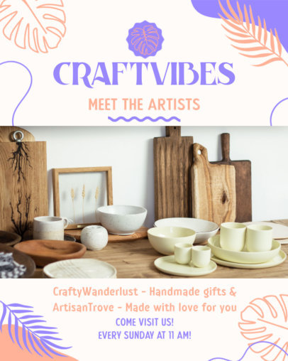 Placeit - Instagram Post Creator to Promote a Crafts Bazaar