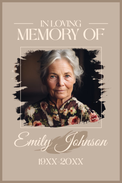 Placeit - Poster Design Maker Featuring a Memorial Message for a Funeral