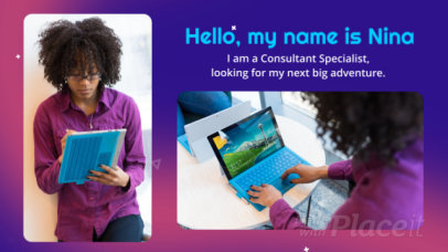 Placeit - Slideshow Video Template Featuring a Curriculum and ...