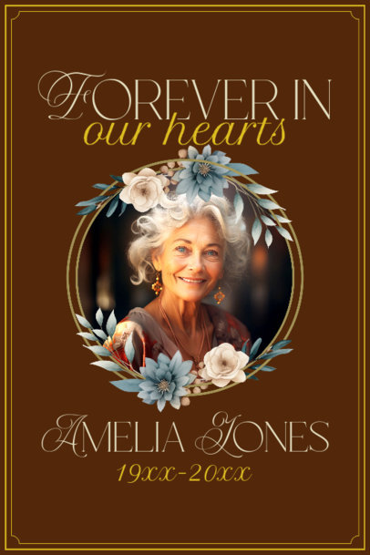 Placeit - Memorial Poster Design Maker for a Person's Funeral Service