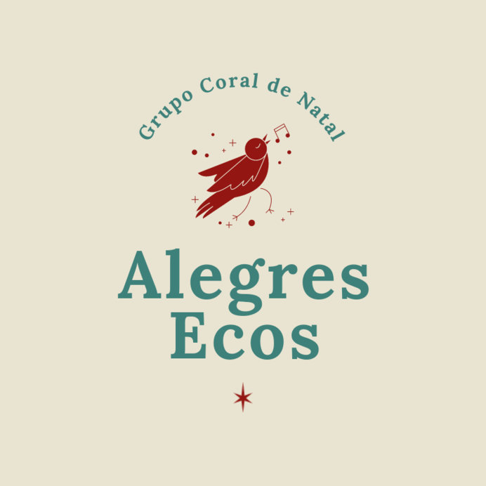 Placeit - Logo Maker for a Christmas Choir Featuring a Singing Bird Graphic