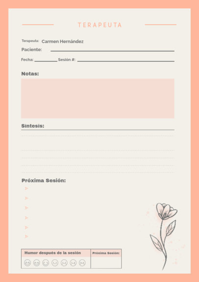 Placeit - Planner Design Maker With an Illustrated Plant for a Psychologist