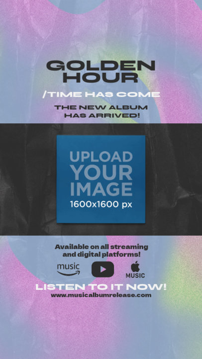 Placeit - Vinyl Cover Mockup Featuring a Promo for an Album Release