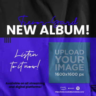 Placeit - Vinyl Record Mockup Featuring a Promo for a Music Album