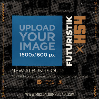 Placeit - Mockup of a Vinyl Record Featuring a Promotional Ad