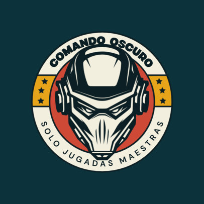 Placeit - Logo Maker for an Airsoft Squad Featuring a Dark Warrior Head ...