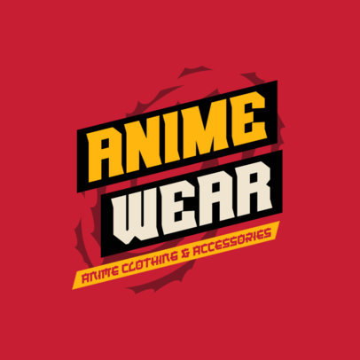 Placeit - Anime Clothing Shop Logo Generator with Bold Typefaces