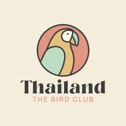 Placeit - Logo Template for an Amateur Birding Club with a Parrot Graphic