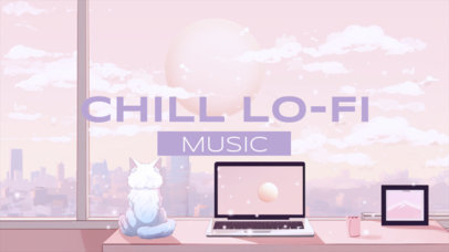 Placeit - Lo-Fi YouTube Thumbnail Design Maker for a Chill Music Channel