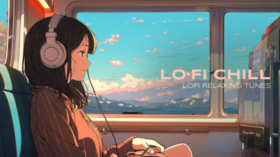 Placeit - YouTube Thumbnail Maker for a LoFi Relaxing Beats Channel ...