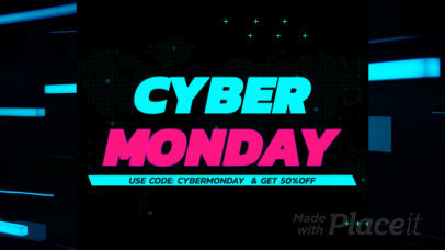 Placeit - Intro Video Creator Featuring an Ad With a Cyber Monday Promo ...