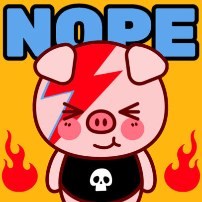Placeit - Twitch Emote Design Creator Featuring a David Bowie-Inspired ...