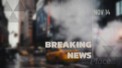 Placeit - Intro Video Generator a Cardboard Texture for a Breaking News ...