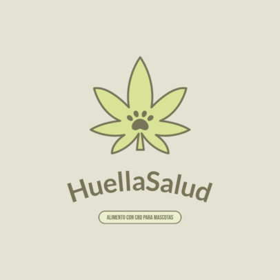 Placeit - Cannabis Logo Maker for a CBD Pet Food Brand