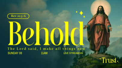 Placeit - YouTube Thumbnail Maker Featuring a Jesus Graphic for a ...