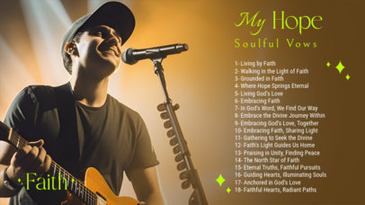 Placeit - YouTube Thumbnail Template for a Faith-Themed Music Channel