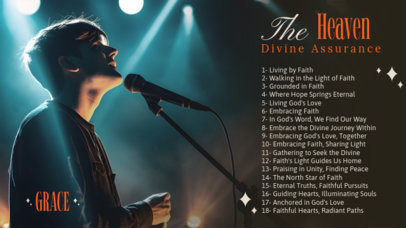 Placeit - Christian YouTube Thumbnail Maker for a Worship-Themed Music Vlog