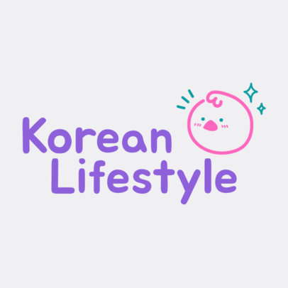 Placeit - Doodle Logo Maker for a Korean Lifestyle Vlog