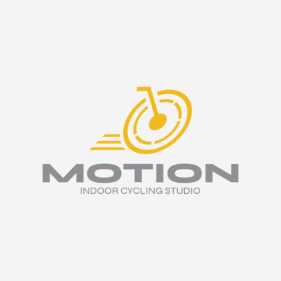 Placeit - Indoor Cycling Studio Logo Template Featuring a Bike Wheel in ...