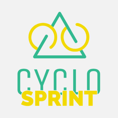 Placeit - Indoor Cycling Studio Logo Generator with a Triangular Icon