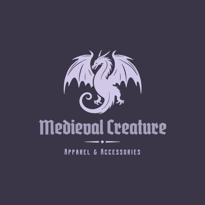 Placeit - Logo Template for a Medieval Clothes Store Featuring a Dragon ...