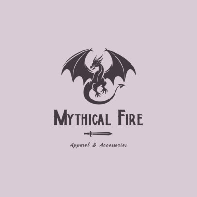 Placeit - Logo Template for a Medieval and Myhtical-Styled Garments Store