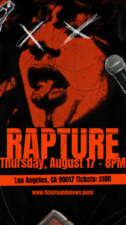 Placeit - Instagram Story Design Generator to Promote a Rock Band Concert