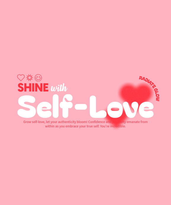 Placeit - T-Shirt Design Generator Featuring a Self-Love Quote with ...