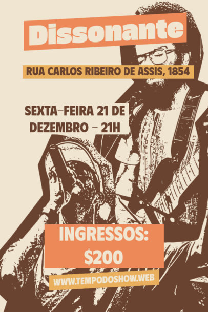 Placeit - Poster Design Creator with an Illustrated Singer to Advertise ...