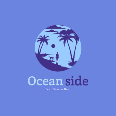Placeit - Logo Creator for a Beach Signature Hotel with an Illustrated ...