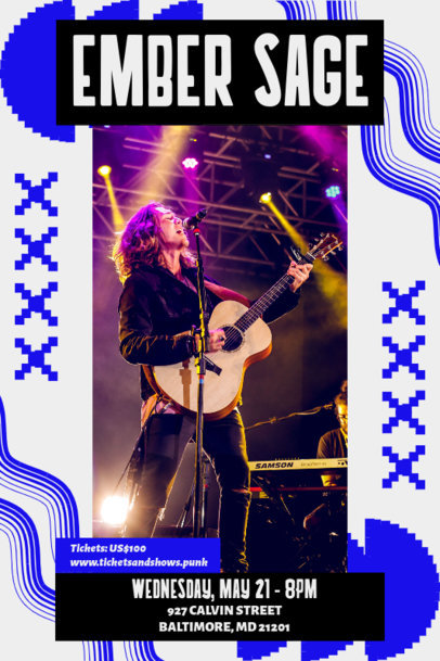 Placeit - Promotional Poster Maker to Announce a Music Band's Concert