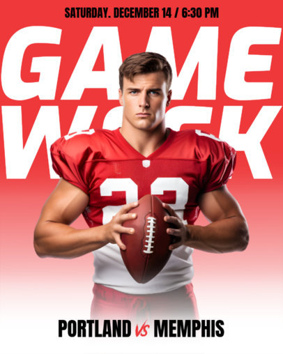 Placeit - Instagram Post Template for a Football Game Week Ad