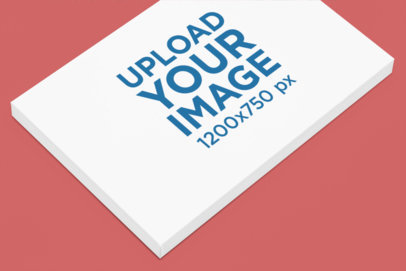 Placeit - Mockup of a Canvas Frame Lying Over a Customizable Background